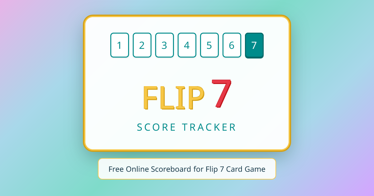 Flip 7 Score Tracker - Auto-Calculate Scores & Track Player Stats